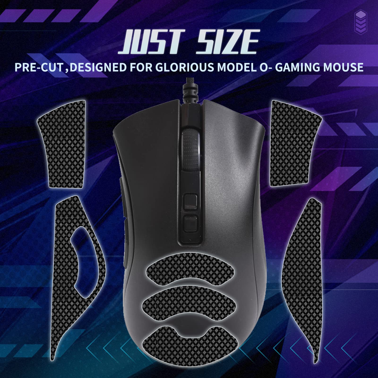 TALONGAMES Mouse Anti Slip Grip Tape Compatible with Razer DeathAdder V2 / DeathAdder V2 Pro Gaming Mouse, Palm Sweat Absorption, Thin 0.5mm, Cut to Fit, Easy to Apply, Mouse Skin