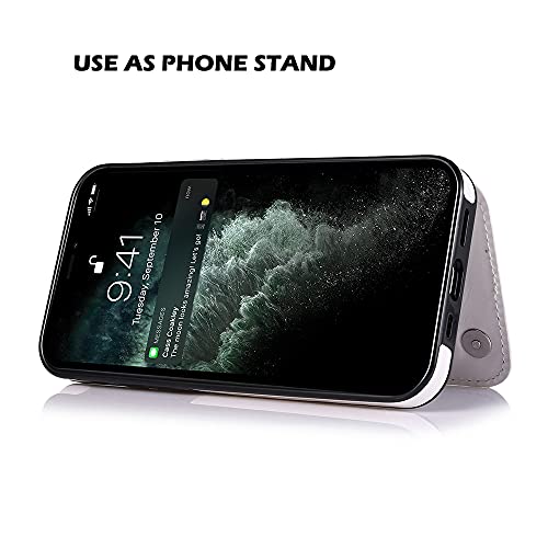 Obbii Marble Leather Flip Case Wallet Compatible with iPhone 12 Pro Max 6.7" Card Holder White Gold Marble Case Sleeve with Card Slots Protective Case for iPhone 12 Pro Max 6.7”