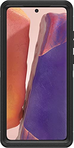 OtterBox Defender Screenless Series Rugged Case & Belt Clip Holster for Galaxy Note 20 5G (ONLY Not for The Ultra Models) Retail Packaging - Black - with Microbial Defense