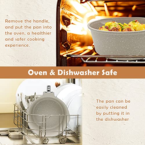 Bobikuke Saucepan with Lid Nonstick, 1.5 Quart Sauce Pan Small Soup Pots for Cooking, Sauce Pot with Lid Compatible for All Stoves, Milk Pan with Removeable Handle, Oven& Dishwasher Safe