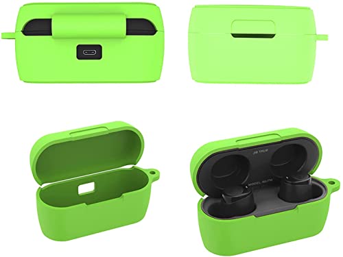 JIB Glow Case Cover Replacement for Skullcandy Jib True Wireless Earbuds, Green Silicone Protective Sleeve Protector Glow in Dark - LEFXMOPHY