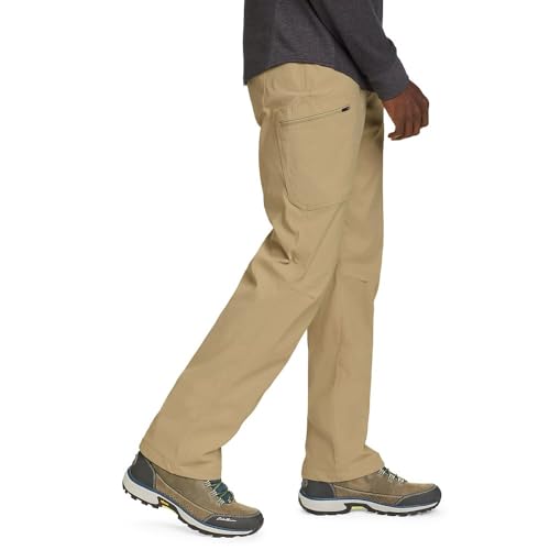 Eddie Bauer Men's Rainier Lined Pants, Light Khaki, 34W x 34L, Hiking Pants