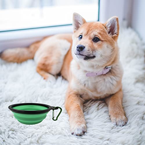 KlerRoem Collapsible Dog Travel Bowls, 2 Pack Dog Small/Large Travel Bowl Portable Foldable Pet Feeding Watering Dish for Traveling, Walking, Parking