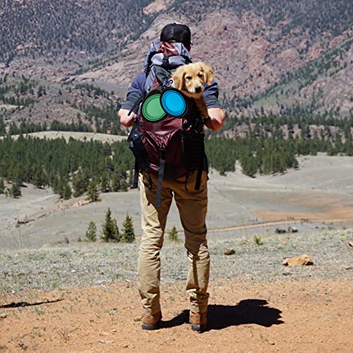 KlerRoem Collapsible Dog Travel Bowls, 2 Pack Dog Small/Large Travel Bowl Portable Foldable Pet Feeding Watering Dish for Traveling, Walking, Parking