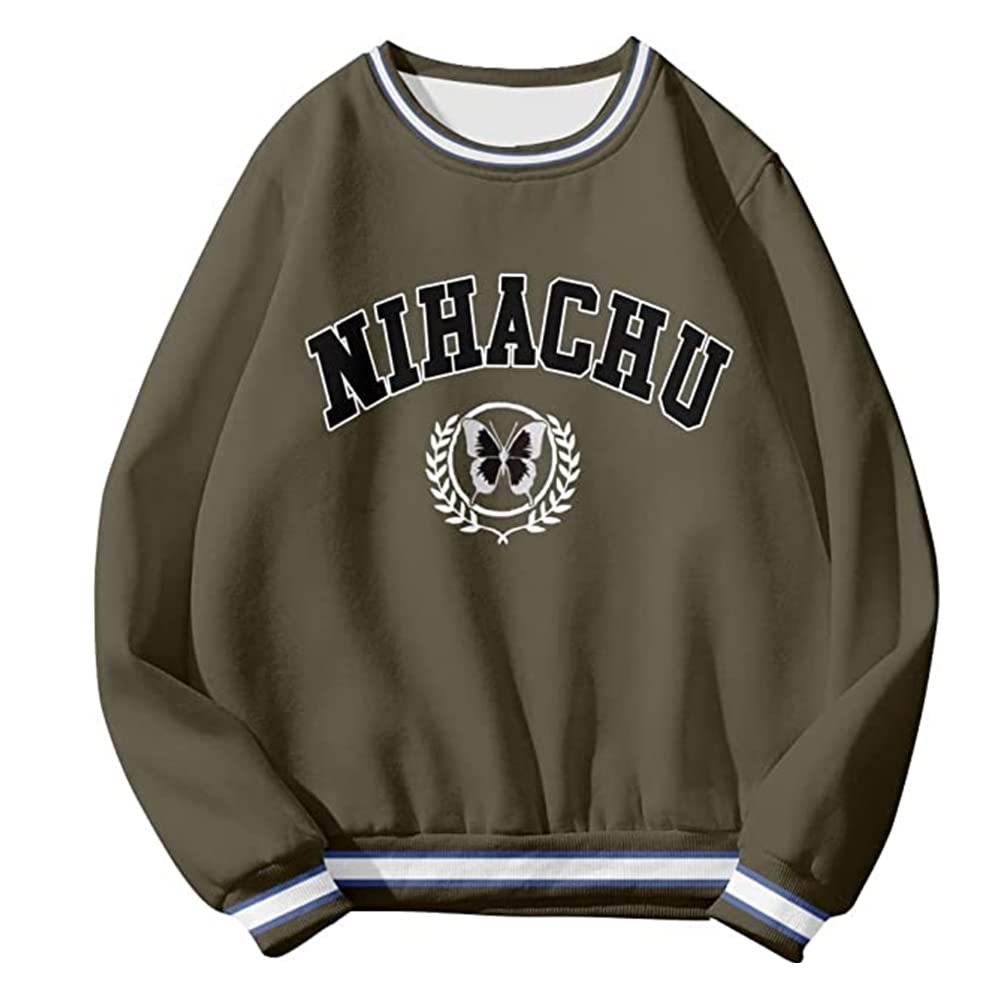 Niki Nihachu Cosplay Hoodies Merch Dream Team SMP MCYT Sweatshirt Tshirt Men/Women COS Long Sleeves Tee (M) Brown