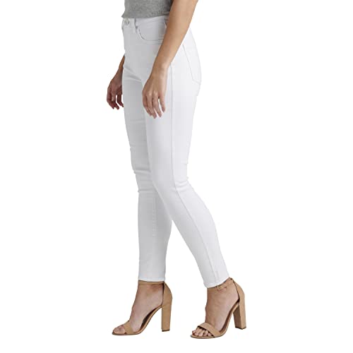 JAG Jeans Women's Valentina High Rise Skinny Pull-on Jeans-Legacy, White, 12