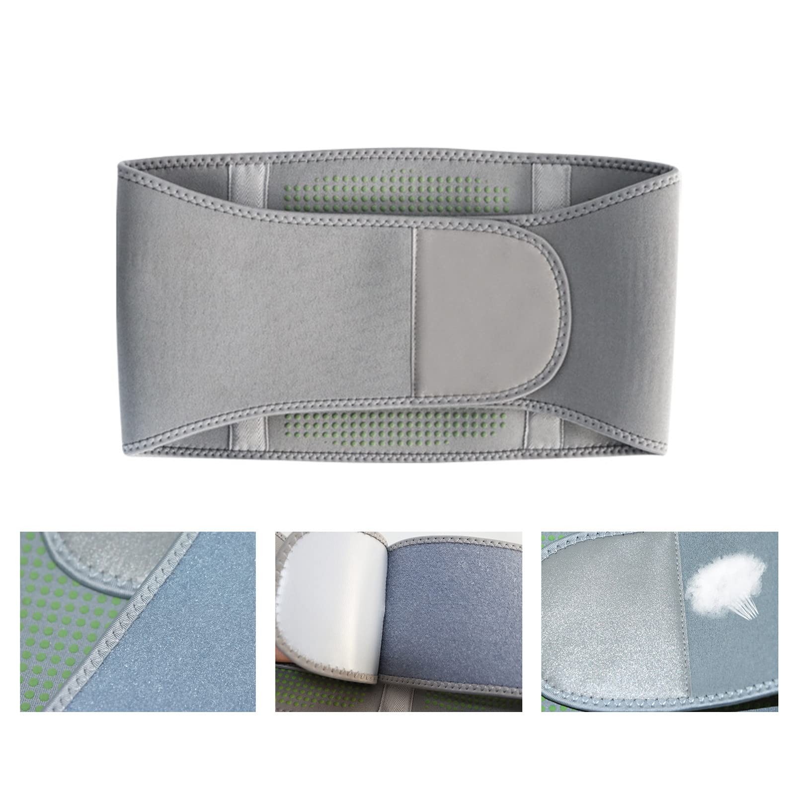Self-Heating Wormwood Waist Belt, Natural Herbs Mugwort Lumbar Belt Moxibustion Heating for Back & Spine Pain Relief, Breathable Back Support Belt with Heating Pad for Men & Women Lumbar Support