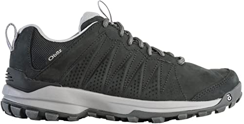 Oboz Women's Sypes Low Leather B-Dry Waterproof Hiking Shoe, Black Sea, 8.5