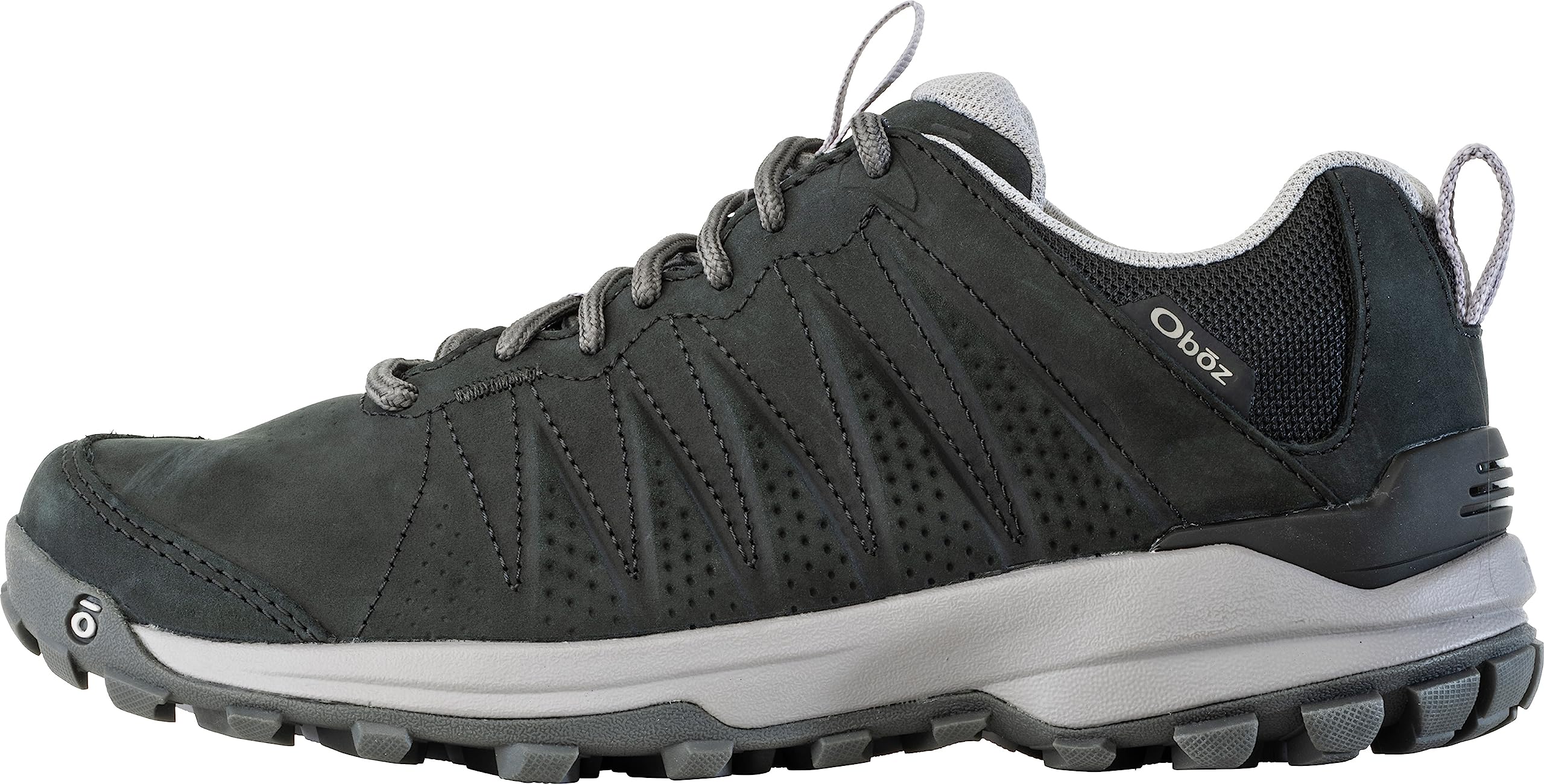 Oboz Women's Sypes Low Leather B-Dry Waterproof Hiking Shoe, Black Sea, 8.5