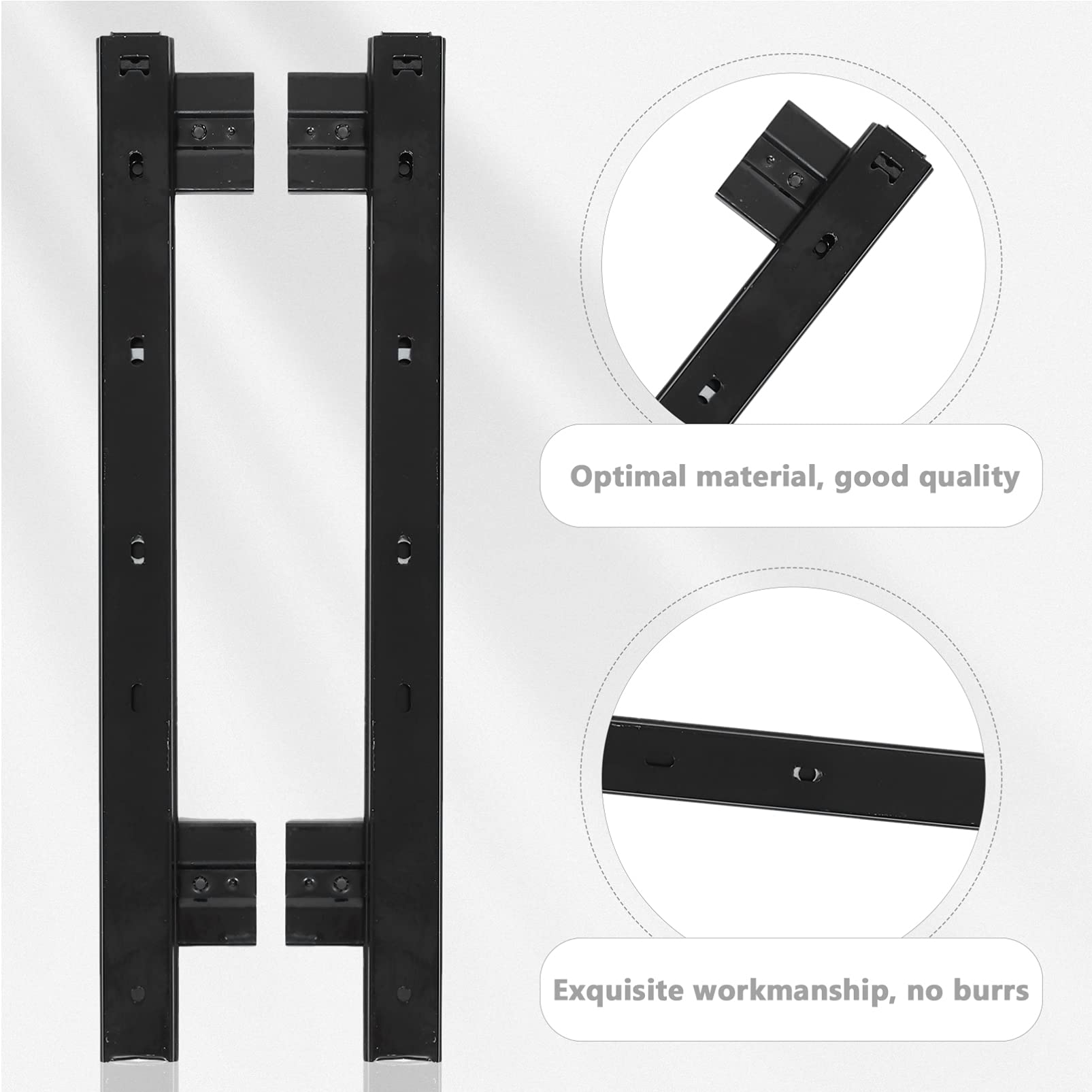 Veemoon 1 Pair Slide-Out Extension Computer Side Slide Inch Construction Sliding Inches Black Mount Tray Thickness Keyboard Furniture Full Steel Ball Rails Pull Heavy Hardware Stand