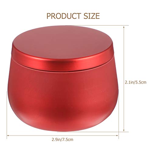 8pcs Candle Tin,metal Candle Tins for Candle Making, Crafts, and Candy Storing (Red) Airtight Cookie Food Containers Food Container