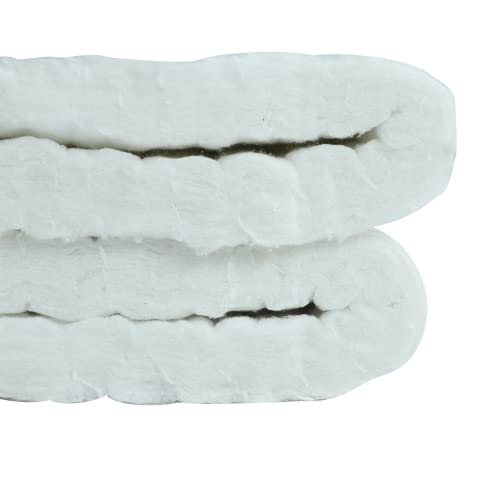 BACLAUGH 1"x24"x72",2400F Ceramic Fiber Fireproof Insulation Blanket, Applicable to Furnace, forging, kiln and Stove
