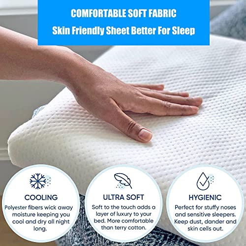 Mecc ecoh Rectangle Baby Bassinet Mattress, 100% Breathable Cover, 2" Thick, Fit for Baby Delight/KoolerThings/ANGELBLISS/YADAQE/Jimglo/BCOL/BabyBond/MMBABY/Mika Micky Bedside Sleeper, 33"x20"