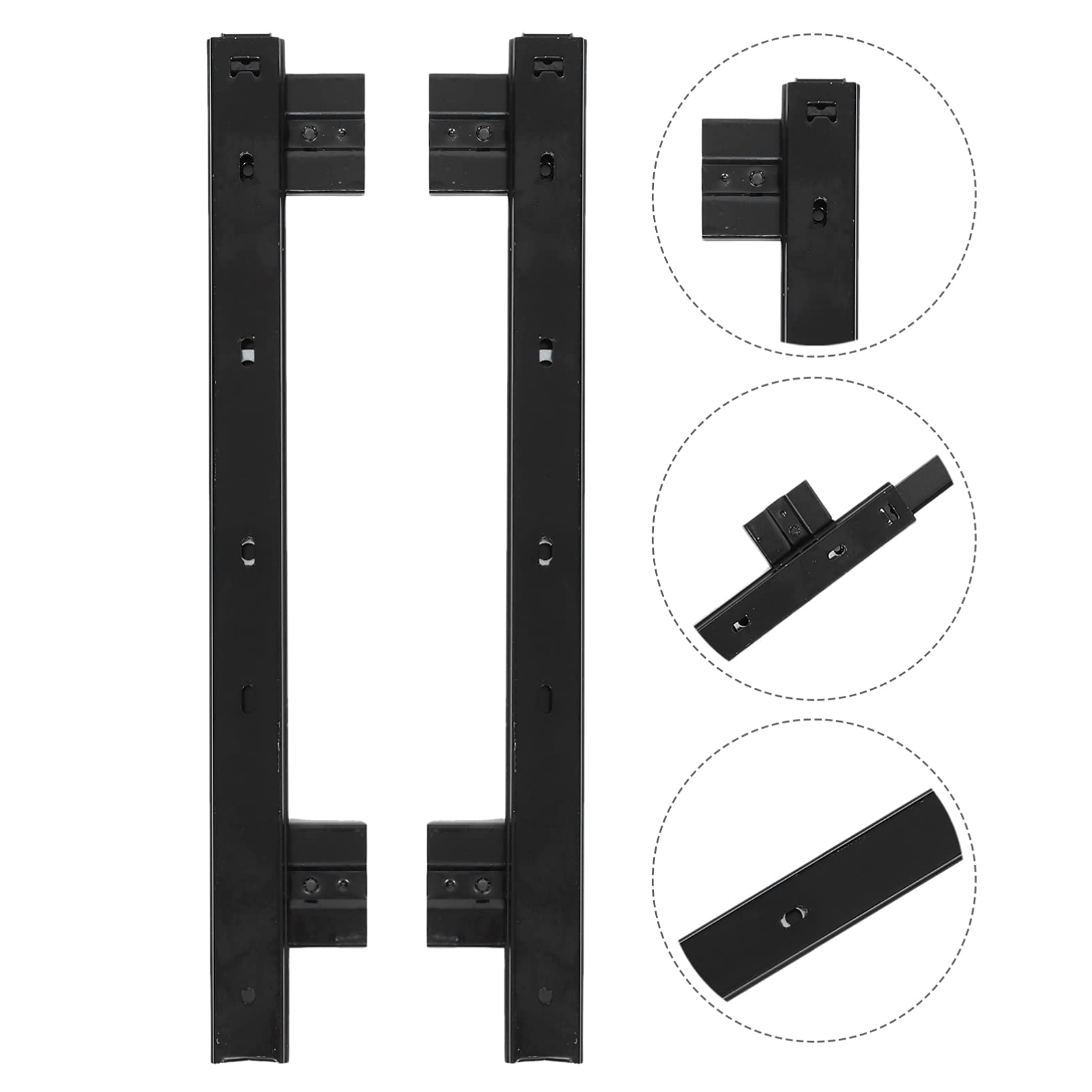 Veemoon 1 Pair Slide-Out Extension Computer Side Slide Inch Construction Sliding Inches Black Mount Tray Thickness Keyboard Furniture Full Steel Ball Rails Pull Heavy Hardware Stand