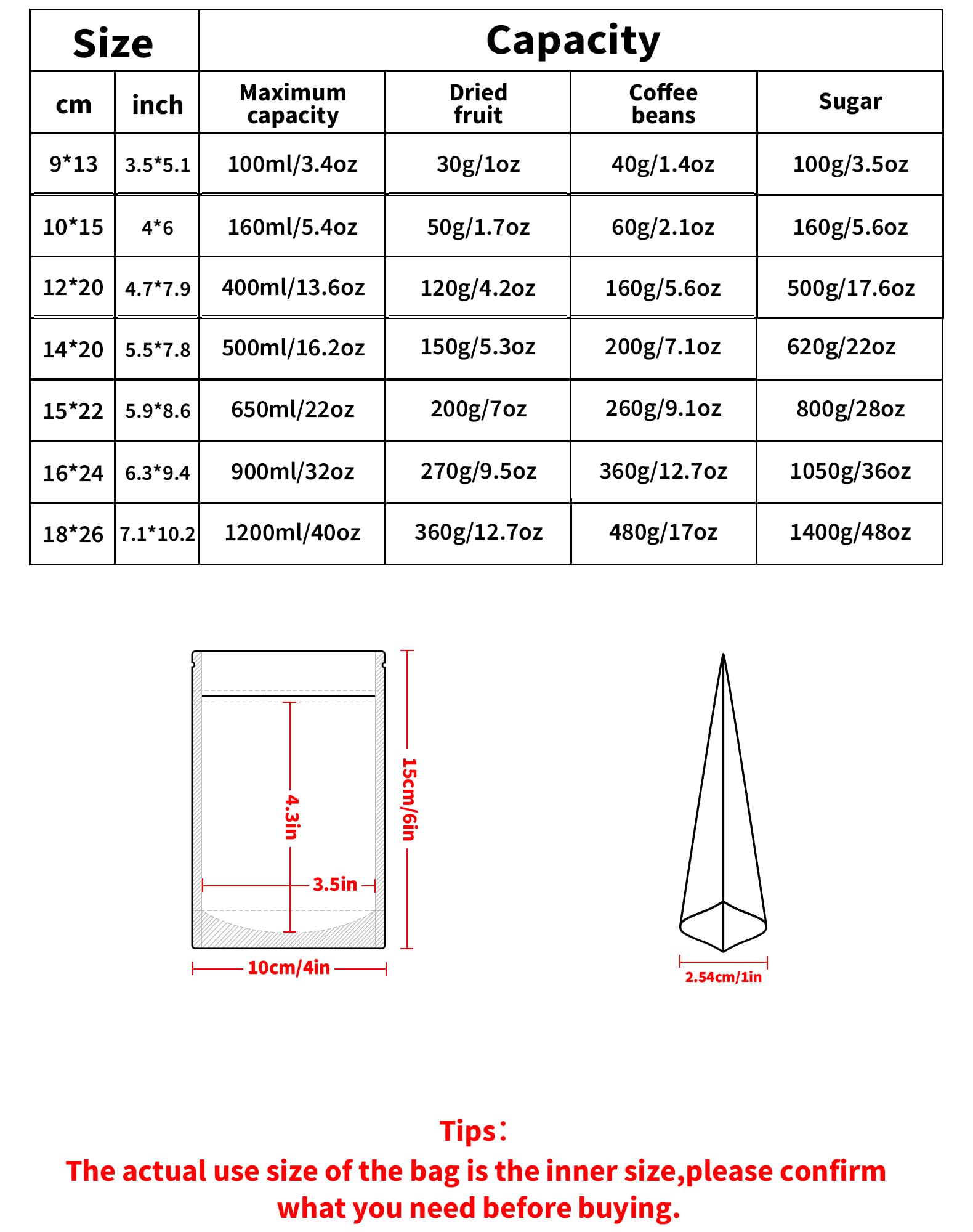 100 Pack Smell Proof Bags, Resealable Bags with Matte Window, Foil Pouch Stand Up Sealable Bags for Packaging(Black,4" x 6")