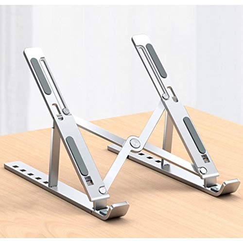 BoxWave Stand and Mount Compatible with Dell Latitude 3420 - Compact QuickSwitch Laptop Stand, Portable, Multi Angle Viewing Stand for Dell Latitude 3420 - Metallic Silver