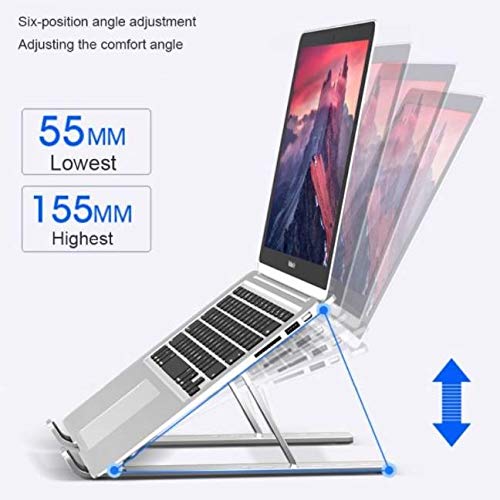 BoxWave Stand and Mount Compatible with Dell Latitude 3420 - Compact QuickSwitch Laptop Stand, Portable, Multi Angle Viewing Stand for Dell Latitude 3420 - Metallic Silver