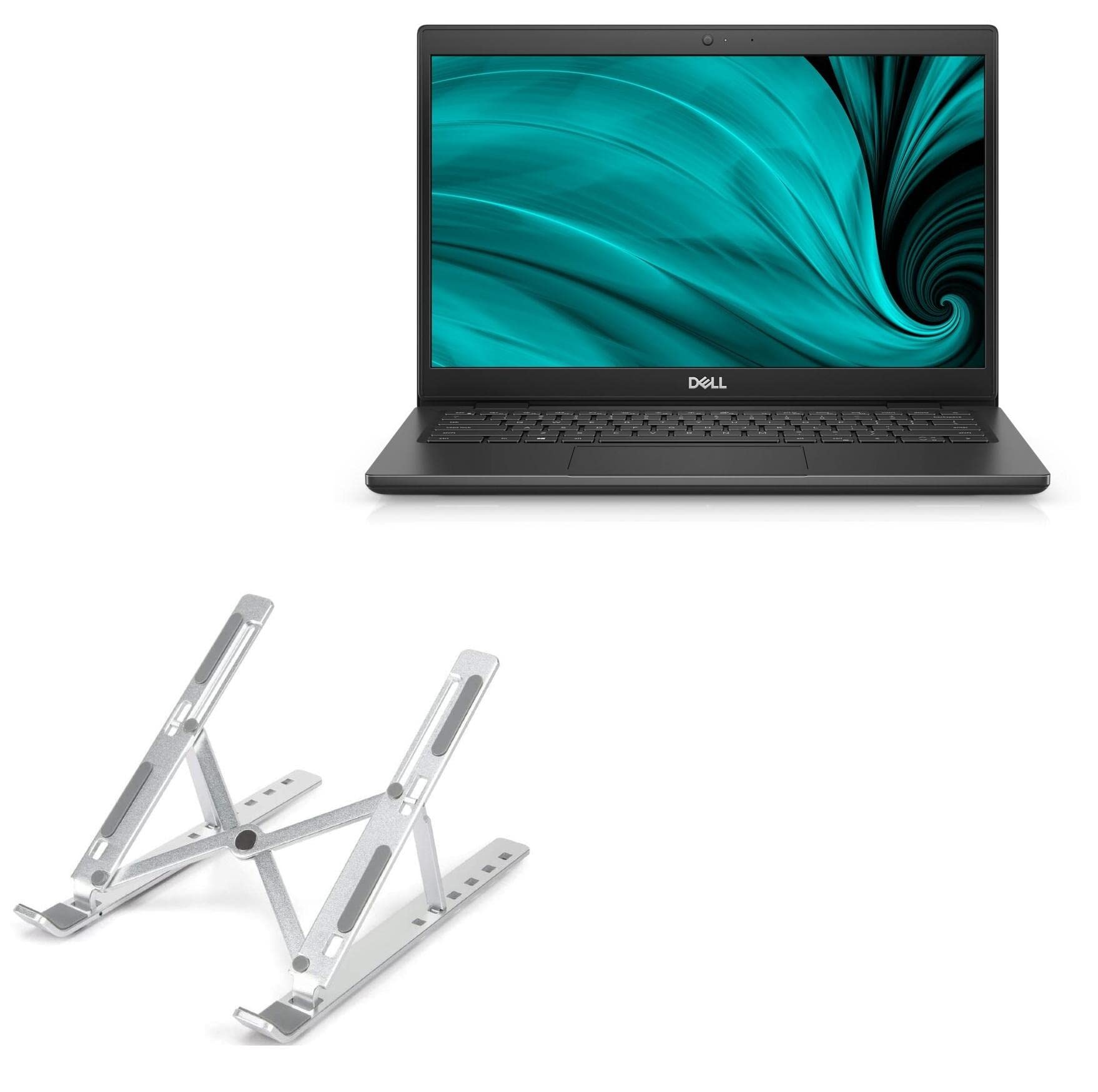 BoxWave Stand and Mount Compatible with Dell Latitude 3420 - Compact QuickSwitch Laptop Stand, Portable, Multi Angle Viewing Stand for Dell Latitude 3420 - Metallic Silver