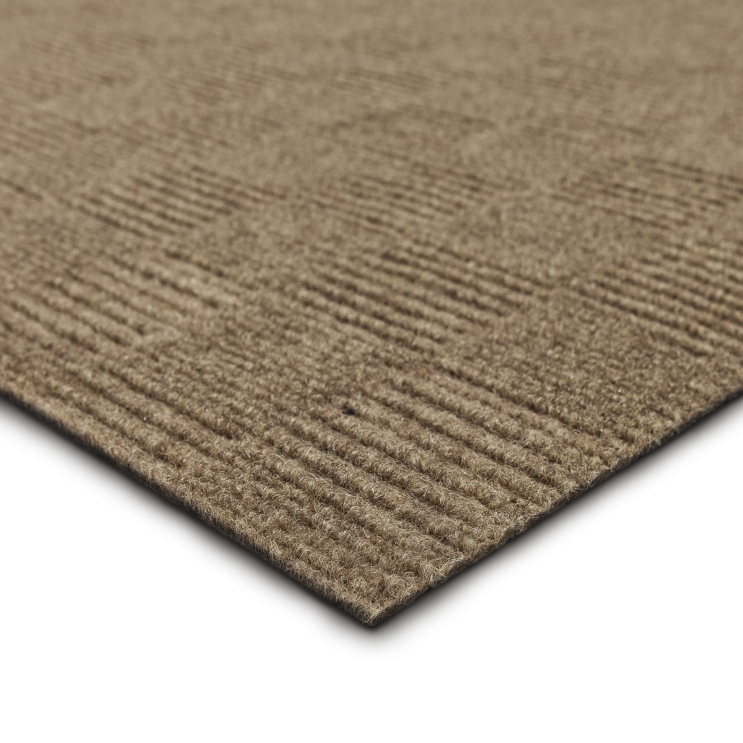 Mohawk Home 24" x 24" Indoor/Outdoor 0.25" Pile Height, Peel and Stick Carpet Tile, Brown Polyester, (15 Tiles) (60 sqft/Box)