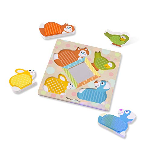 Melissa & Doug K's Kids Hungry Pelican Soft Baby Educational Toy & First Play Touch & Feel Puzzle β Peek-a-Boo Pets