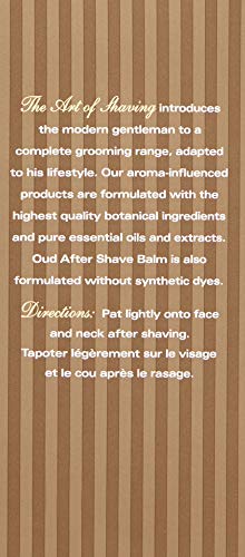 The Art of Shaving After-Shave Balm for Men - Face Moisturizer, Clinically Tested for Sensitive Skin, Oud, 3.3 Ounce
