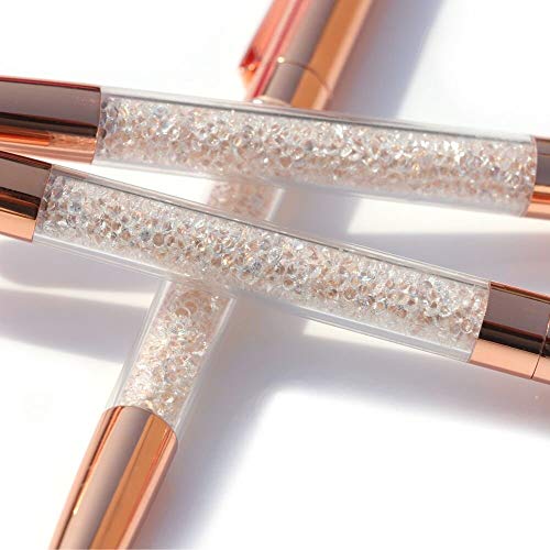 Rose Gold Pens, Roller Ball Gel Ink Pen Black Ink Fine Point Pens for Women Christmas X-mas Gift Supplies with 3 Extra Refills