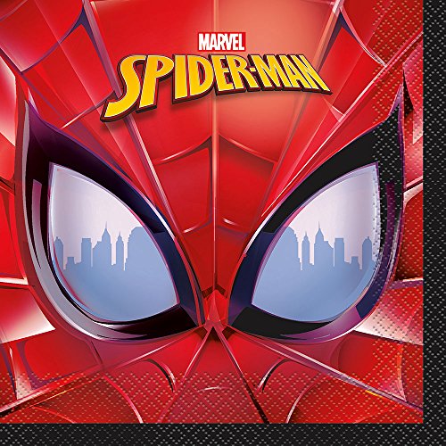 Spider-Man Luncheon Paper Napkins | 7" x 7" | 16 Pcs