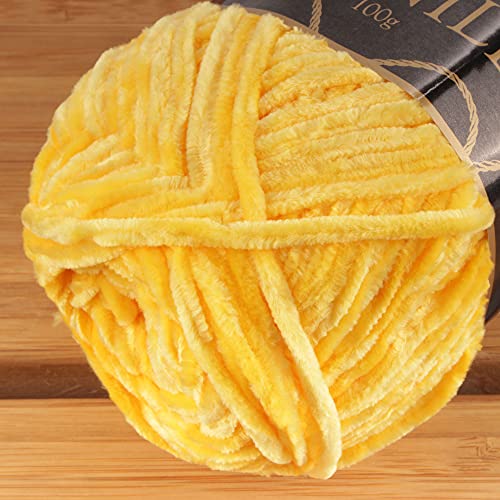 JubileeYarn Chenille Yarn - Worsted Weight - 100g/Skein - Topaz - 2 Skeins