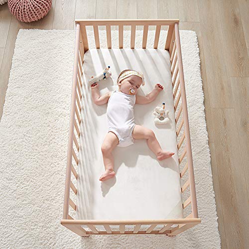 BEDSUM Microfiber 2 Pack Toddler Fitted Crib Sheets, Super Soft and Cozy Baby Sheets for Standard Crib and Toddler Mattresses, 28x52 Inches, Black