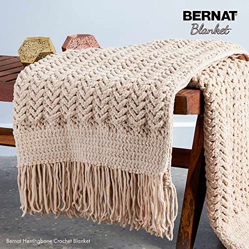 Bernat Blanket Taupe Yarn - 3 Pack of 150g/5.3oz - Polyester - 6 Super Bulky - 108 Yards - Knitting/Crochet