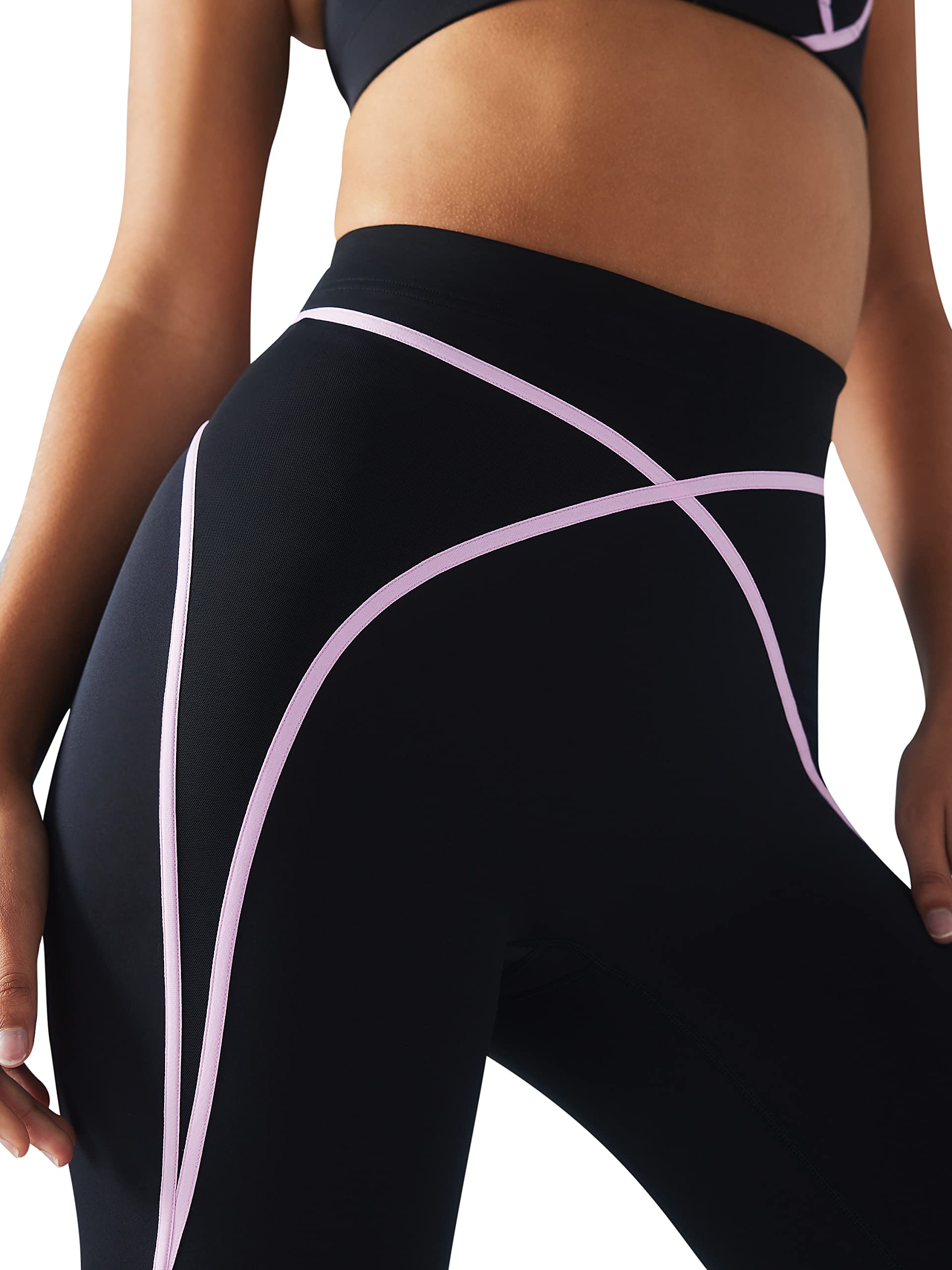 Savage X, Womens, X Mesh High-Waist Legging, Black Caviar, M