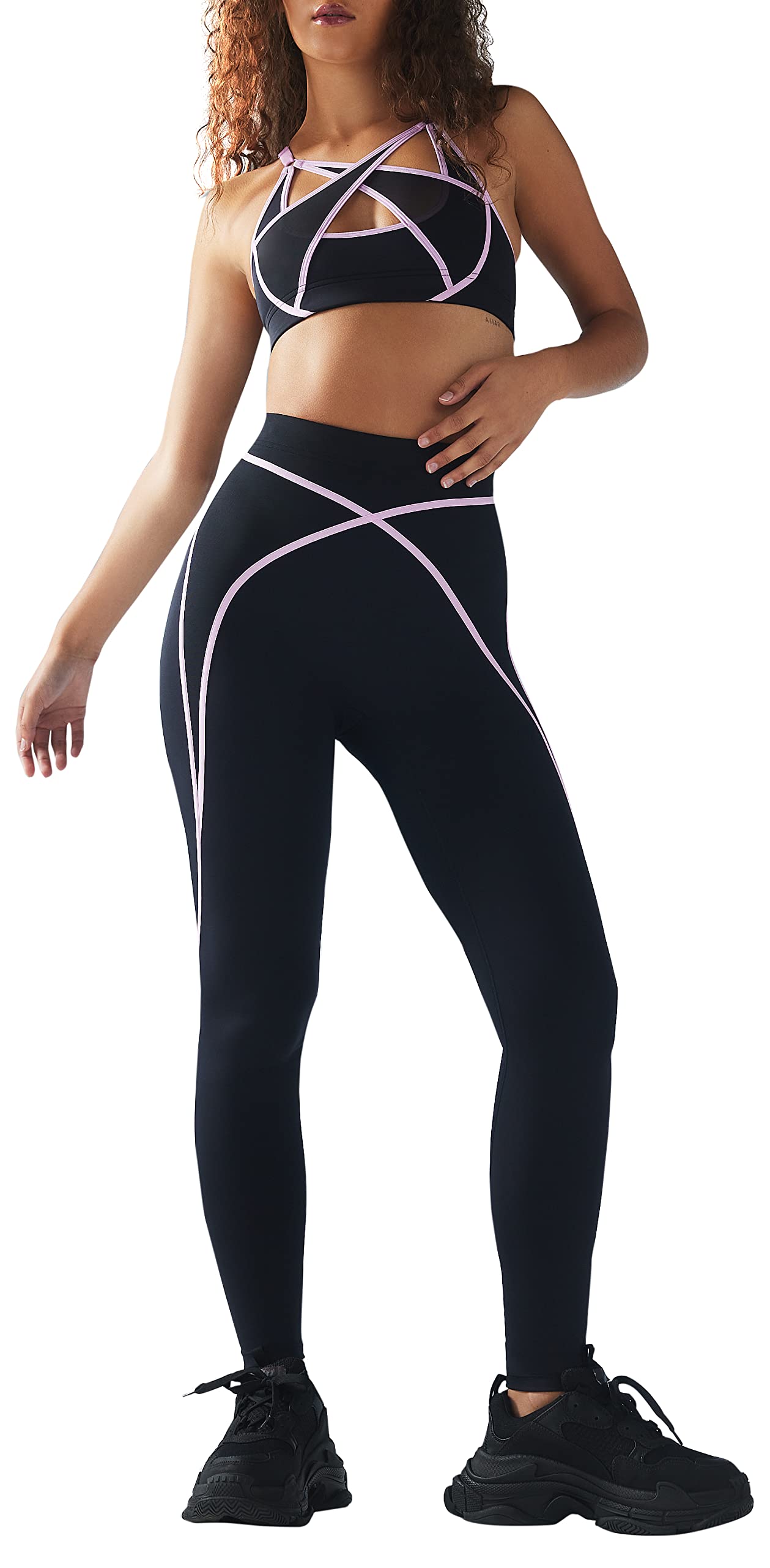 Savage X, Womens, X Mesh High-Waist Legging, Black Caviar, M