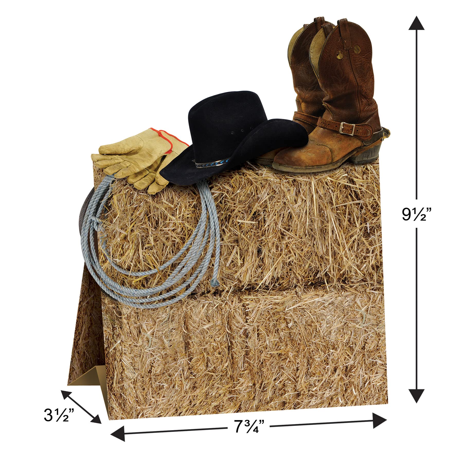 Beistle 3-D Western Centerpiece, 9.5" Tall - Desert-Themed Table Decoration for Cowboy Old Wild West Birthday Parties
