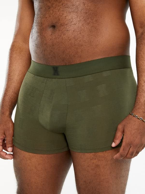 Savage X, Men's Sheer X Trunks, Deep Forest Green, L