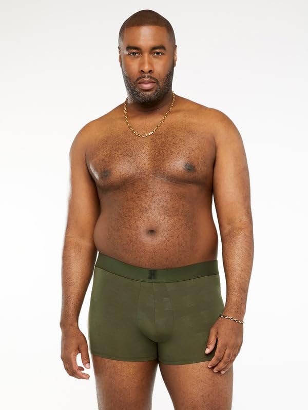 Savage X, Men's Sheer X Trunks, Deep Forest Green, L