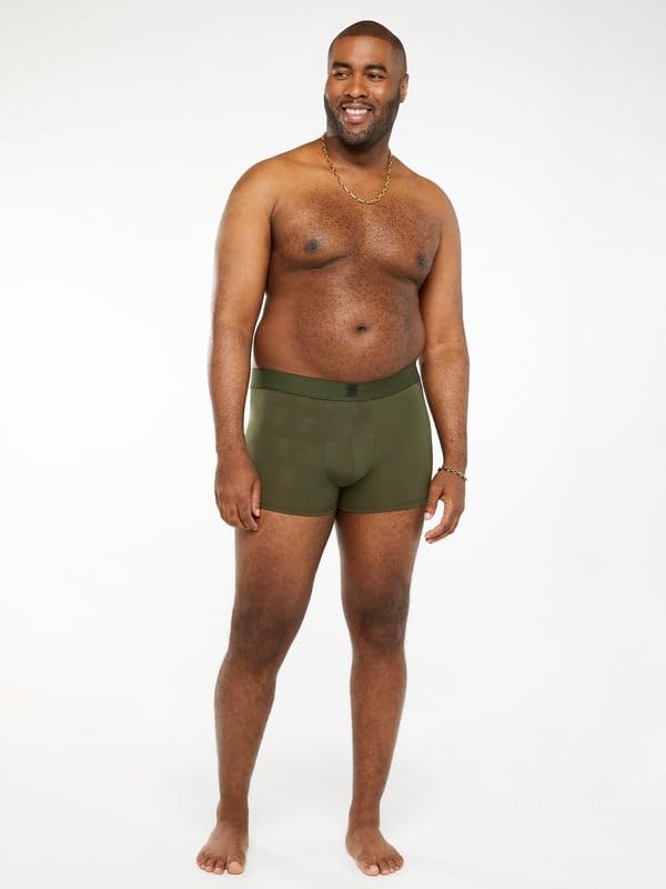 Savage X, Men's Sheer X Trunks, Deep Forest Green, L