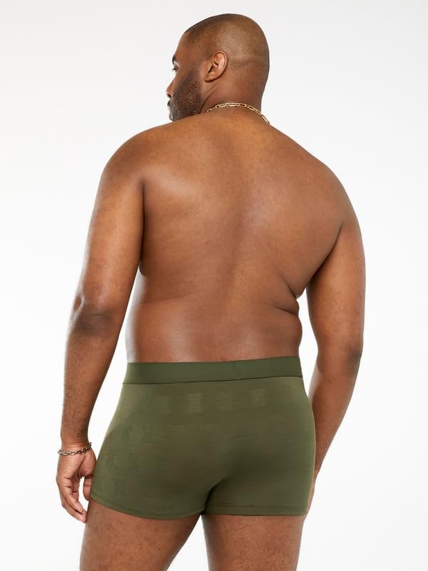 Savage X, Men's Sheer X Trunks, Deep Forest Green, L