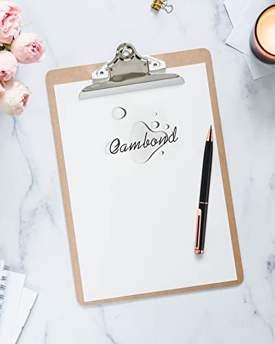 Cambond Black Pens, Ballpoint Pen Bulk Black Ink 1.0 mm Medium Point Smooth Writing Black and Rose Gold Pens for Men Women Police Uniform Office Business, 3 Pens with 6 Refills (Black)