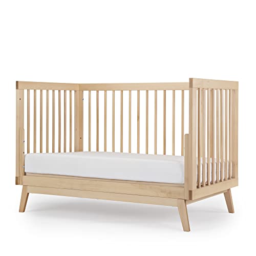 dadada Baby Soho 3-in-1 Convertible Crib β GREENGUARD Gold Certified, Made in Italy, Solid Beechwood β Adjustable Mattress Height, Modern Design 53.15 x 29.95 x 36.7 in 3 Colors (Natural)