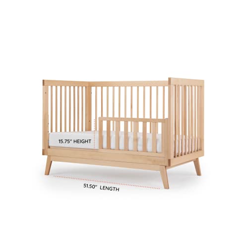 dadada Baby Soho 3-in-1 Convertible Crib β GREENGUARD Gold Certified, Made in Italy, Solid Beechwood β Adjustable Mattress Height, Modern Design 53.15 x 29.95 x 36.7 in 3 Colors (Natural)