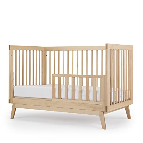 dadada Baby Soho 3-in-1 Convertible Crib β GREENGUARD Gold Certified, Made in Italy, Solid Beechwood β Adjustable Mattress Height, Modern Design 53.15 x 29.95 x 36.7 in 3 Colors (Natural)