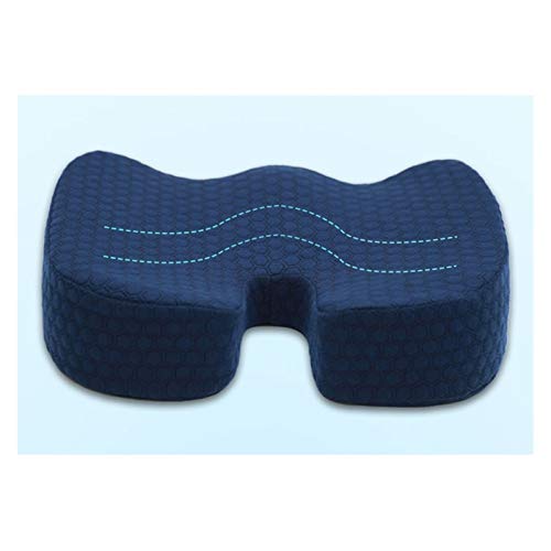 HHWKSJ Memory Foam Seat Cushion - Sciatica, Lower Back Support and Pain Relief - Fits Most Office, Desk, Computer Chairs and Car Seats