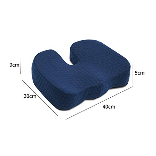 HHWKSJ Memory Foam Seat Cushion - Sciatica, Lower Back Support and Pain Relief - Fits Most Office, Desk, Computer Chairs and Car Seats