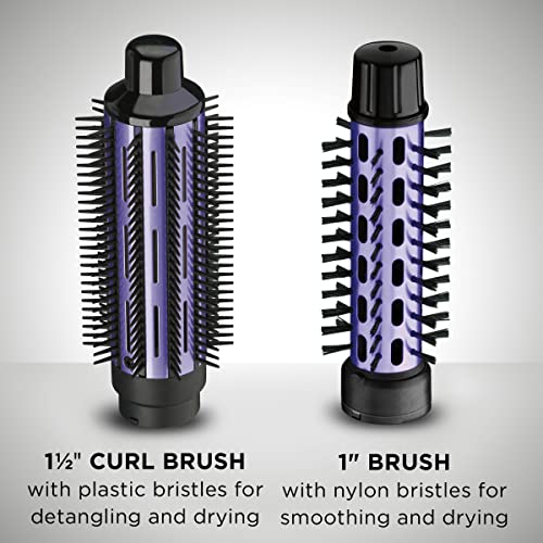 Conair 2-in-1 Hot Air Curling Combo, Includes 1.5-inch Curl Brush and 1-inch Aluminum Bristle Brush