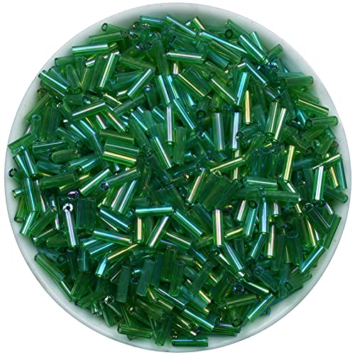 XUKY 2x6mm Multi Color Silver Lined Bugle Czech Glass Spacer Beads 500pcs/lot Austria Crystal Long Tube Beads For Jewelry Making-57955