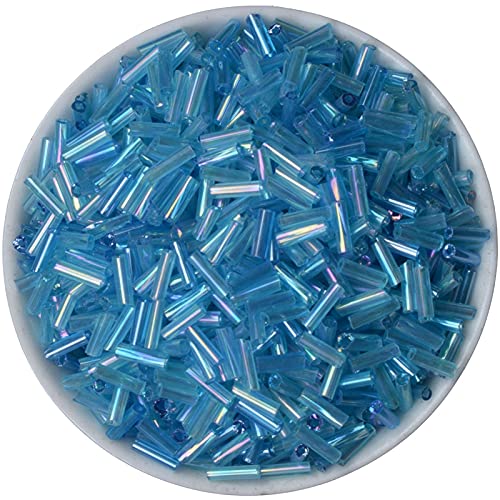 XUKY 2x6mm Multi Color Silver Lined Bugle Czech Glass Spacer Beads 500pcs/lot Austria Crystal Long Tube Beads For Jewelry Making-57955
