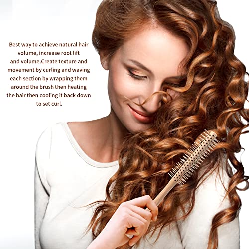 Phoenix Tree Small Round Brush for Short Hair, for Women and Men, Best for Thin Hair, Bangs, Beard, Curling,Straight Hair, Blow Dryer Styling, Mini Size(Golden)