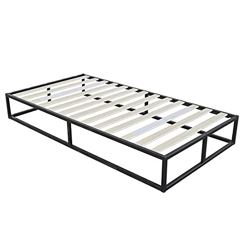 n/a Simple Basic Iron Bed Twin Size Black Bedroom Furniture for Bedroom