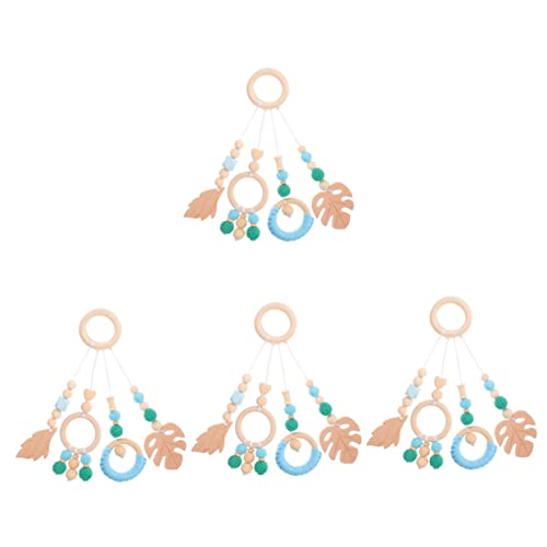 Kisangel Baby Toy 16 pcs Crib Gym Girls Wood Decor Hanging Baby Newborn Kids Seat Cot Toy Toys Infant Wooden Adorable Rattle Ster Car Rattles for Toddler Plaything Pendant Play Boys Bed Newborn Toys