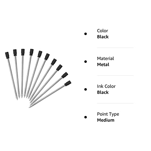 2.75'' Ballpoint Pen Refills, Replaced Refills for Diamond Crystal Stylus Pens and Ballpoint Pens (Black Refills,10 pack)